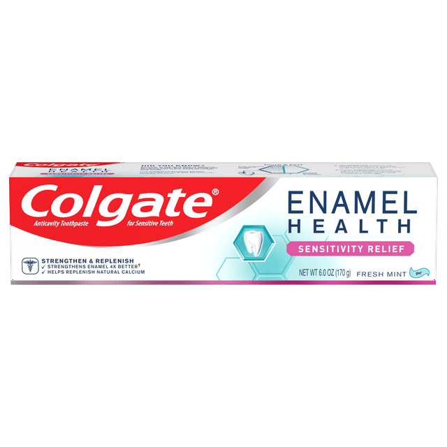 Colgate Enamel Health Sensitivity Relief Toothpaste, Fresh Mint Gel, 6 ...