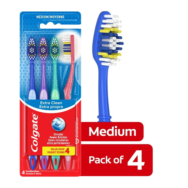 Colgate Medium Toothbrushes, Extra Clean Flexible Grip, Health Value ...