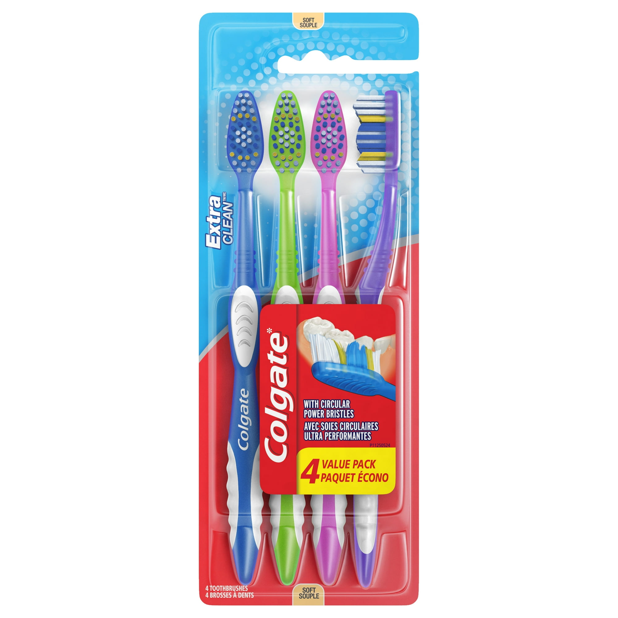 Colgate Extra Clean Full Head Toothbrush, Soft, 4 Count - itFRESH