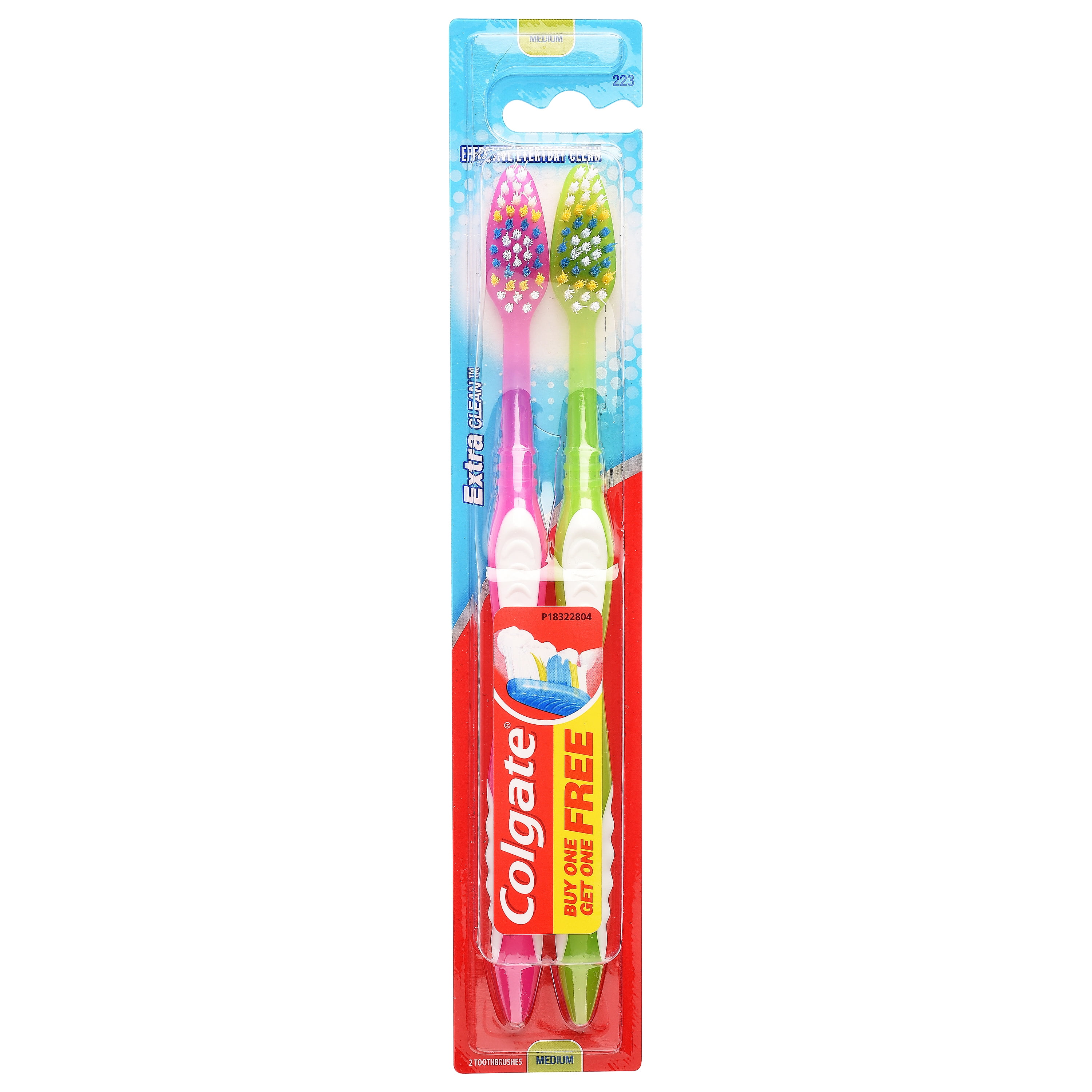 Colgate Extra Clean Medium Bristle Toothbrush, 2 Pack - Walmart.com