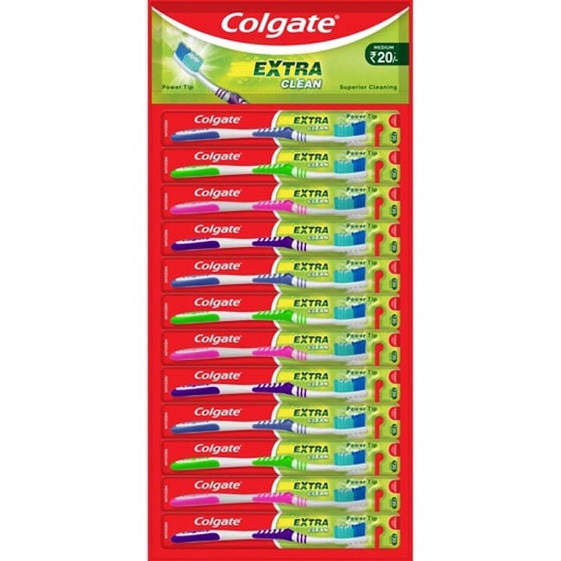 Colgate Extra Clean Medium Toothbrush (Pack of 12) - Walmart.com