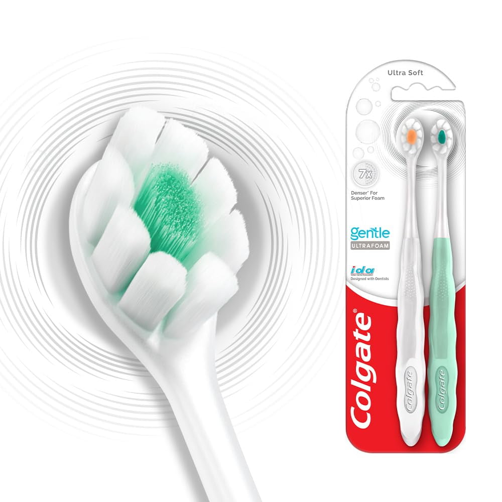 Colgate Ultra Soft Toothbrush with 5000+ Ultra-Soft Bristles, Deep ...