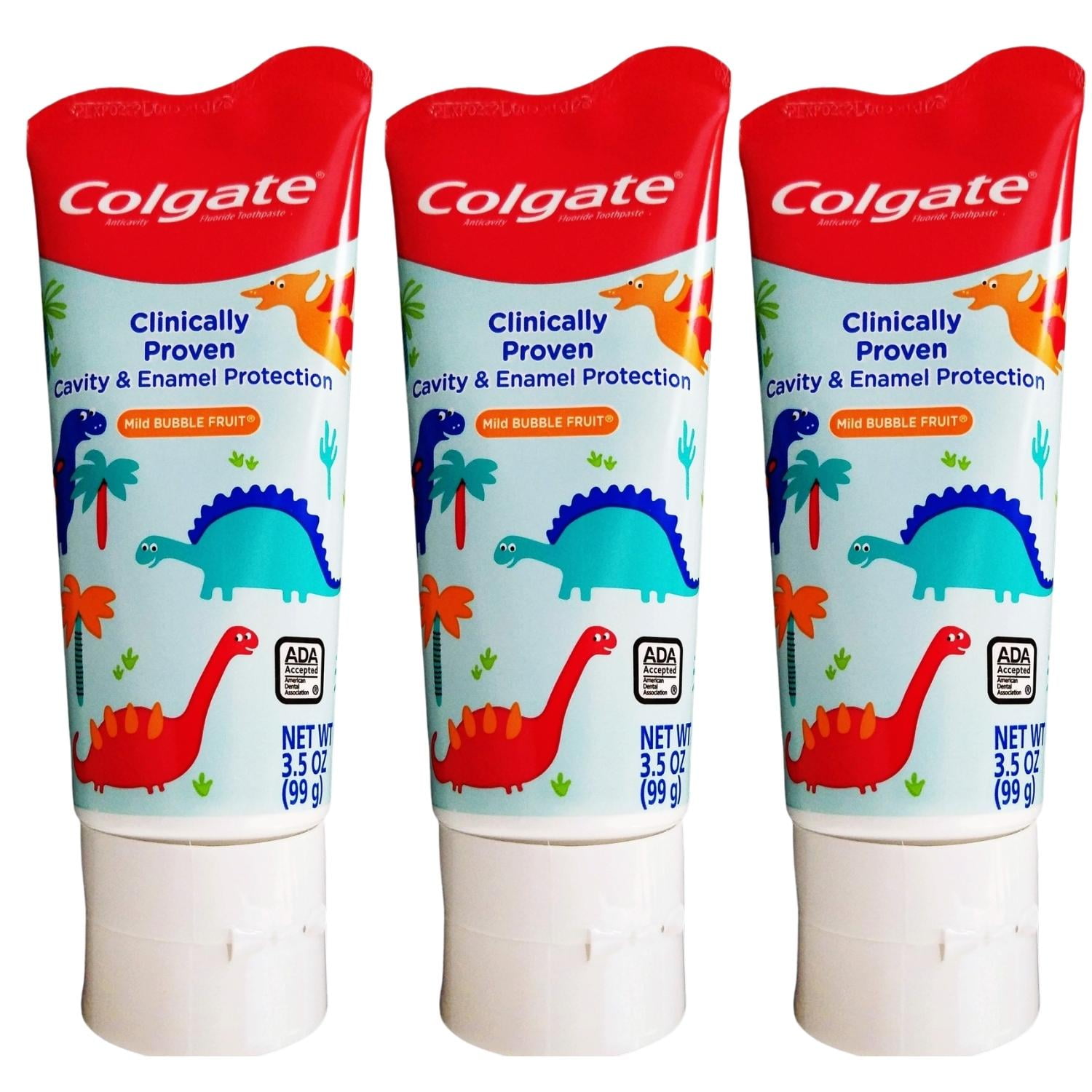 Colgate Kids 3.5 oz Dinosaurs Mild Bubble Fruit Flavor Toothpaste ...