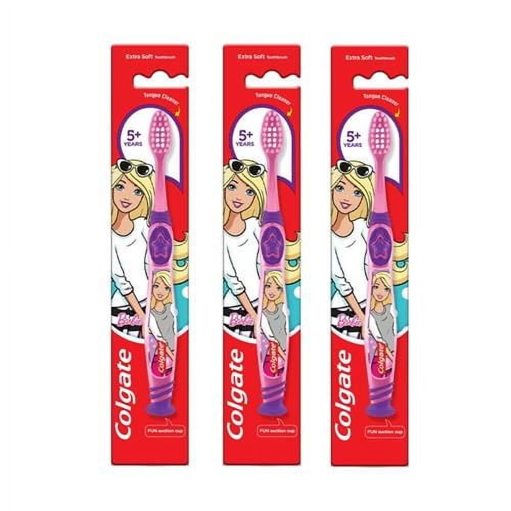Colgate Kids Barbie Toothbrush For 5+ Years, Pack Of 3, Extra Soft ...