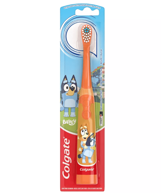 Colgate Kids' Battery Toothbrush - Bluey Bingo - Extra Soft - Walmart.com