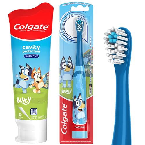 Colgate Kids Bluey Battery Powered Toothbrush And Toothpaste Bundle ...