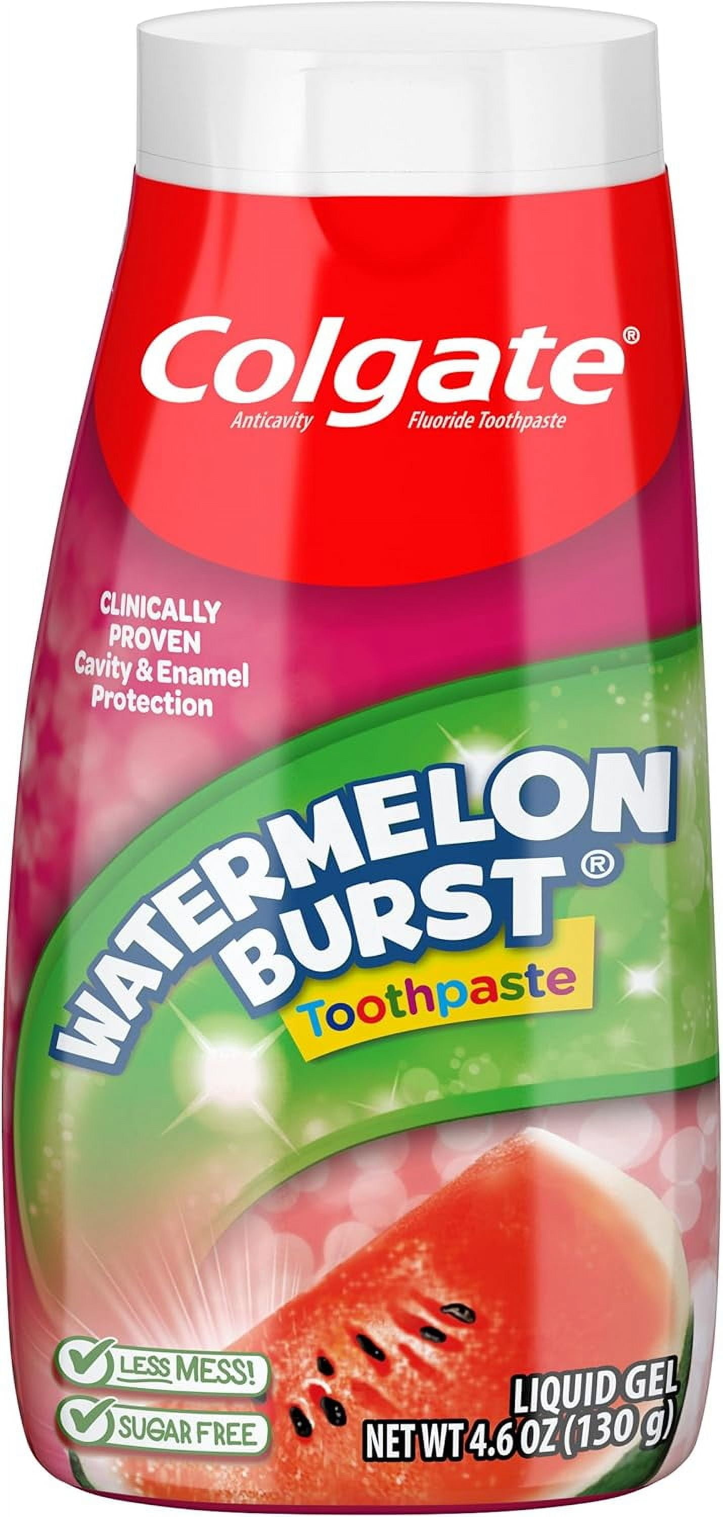 Colgate Kids Fluoride Toothpaste, Kids Watermelon Toothpaste Gel with ...