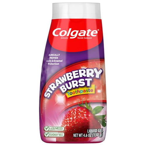 Colgate Kids Fluoride Toothpaste, Strawberry Burst, 4.6 Oz Packaging ...
