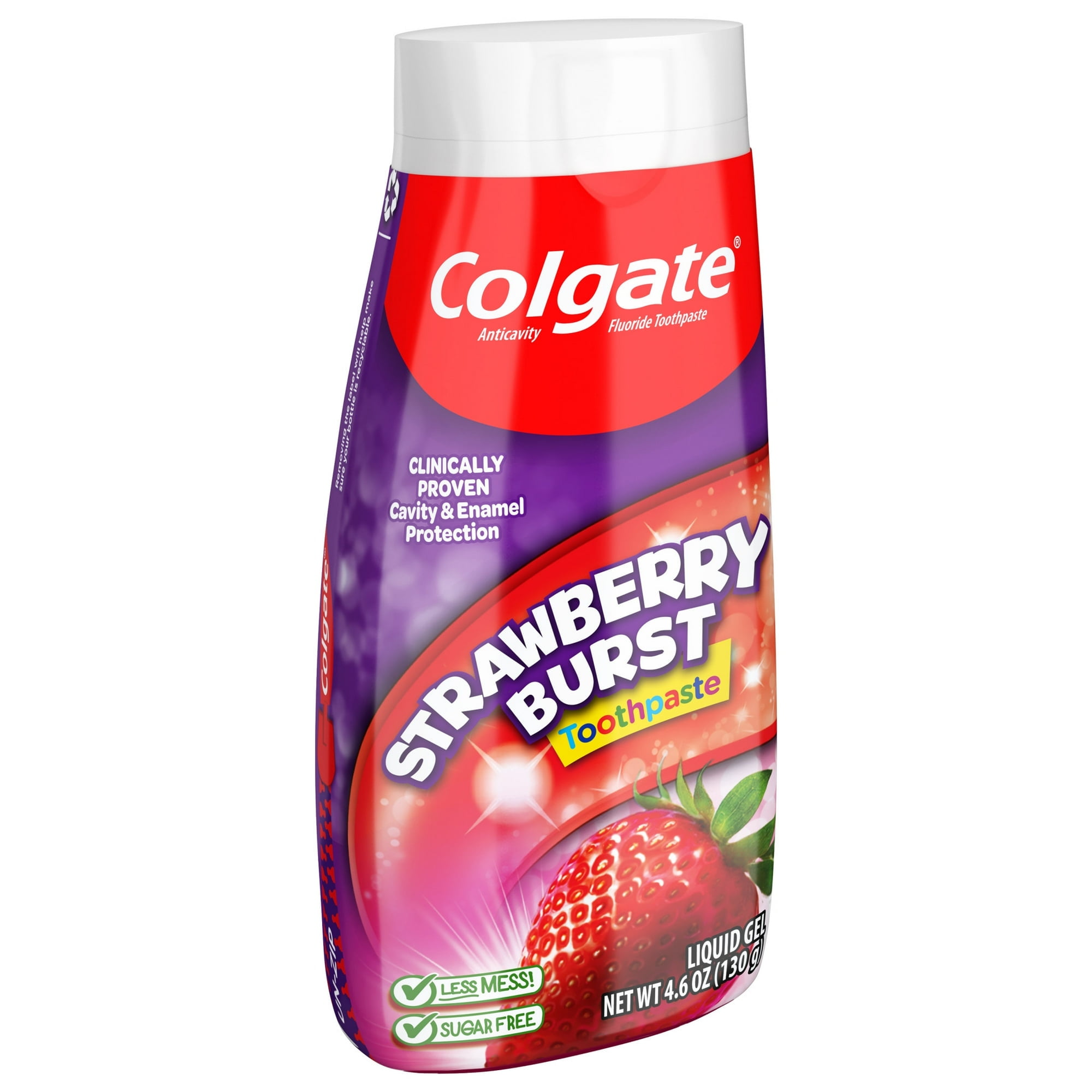Colgate Kids Fluoride Toothpaste, Strawberry Burst, 4.6 oz (4 Packs ...