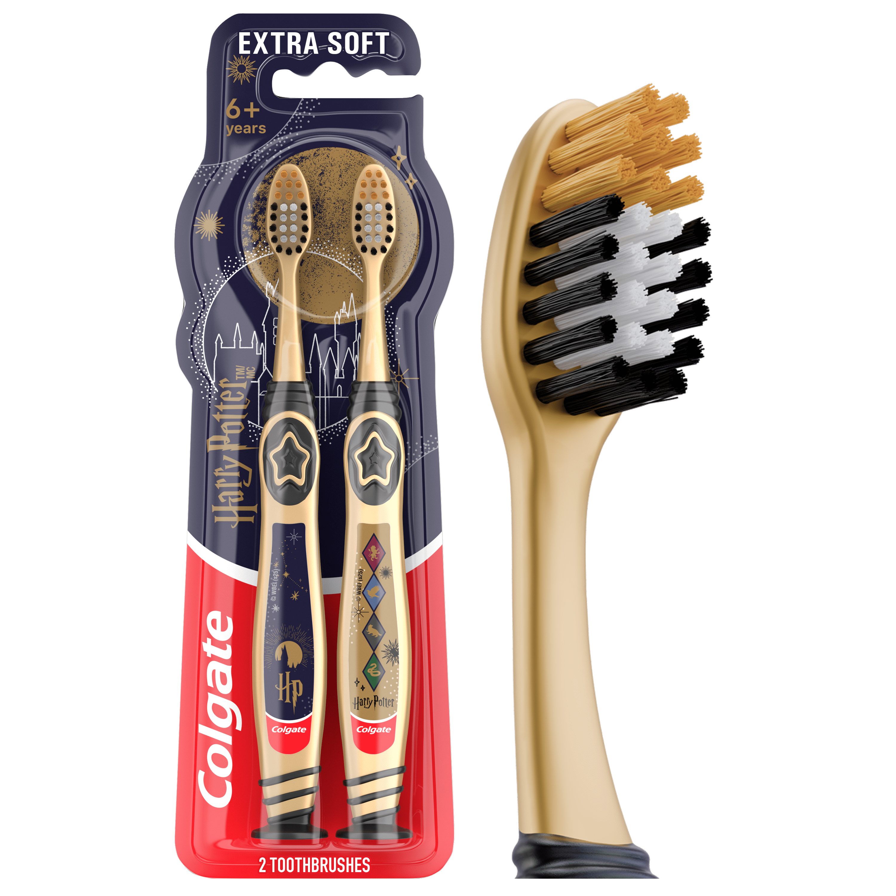 Colgate Harry Potter Manual Kids Toothbrush Pack, Extra Soft, 2 pk ...