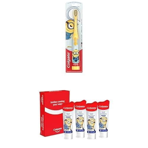 Colgate Kids Minions Battery Powered Toothbrush, With Included Aa ...