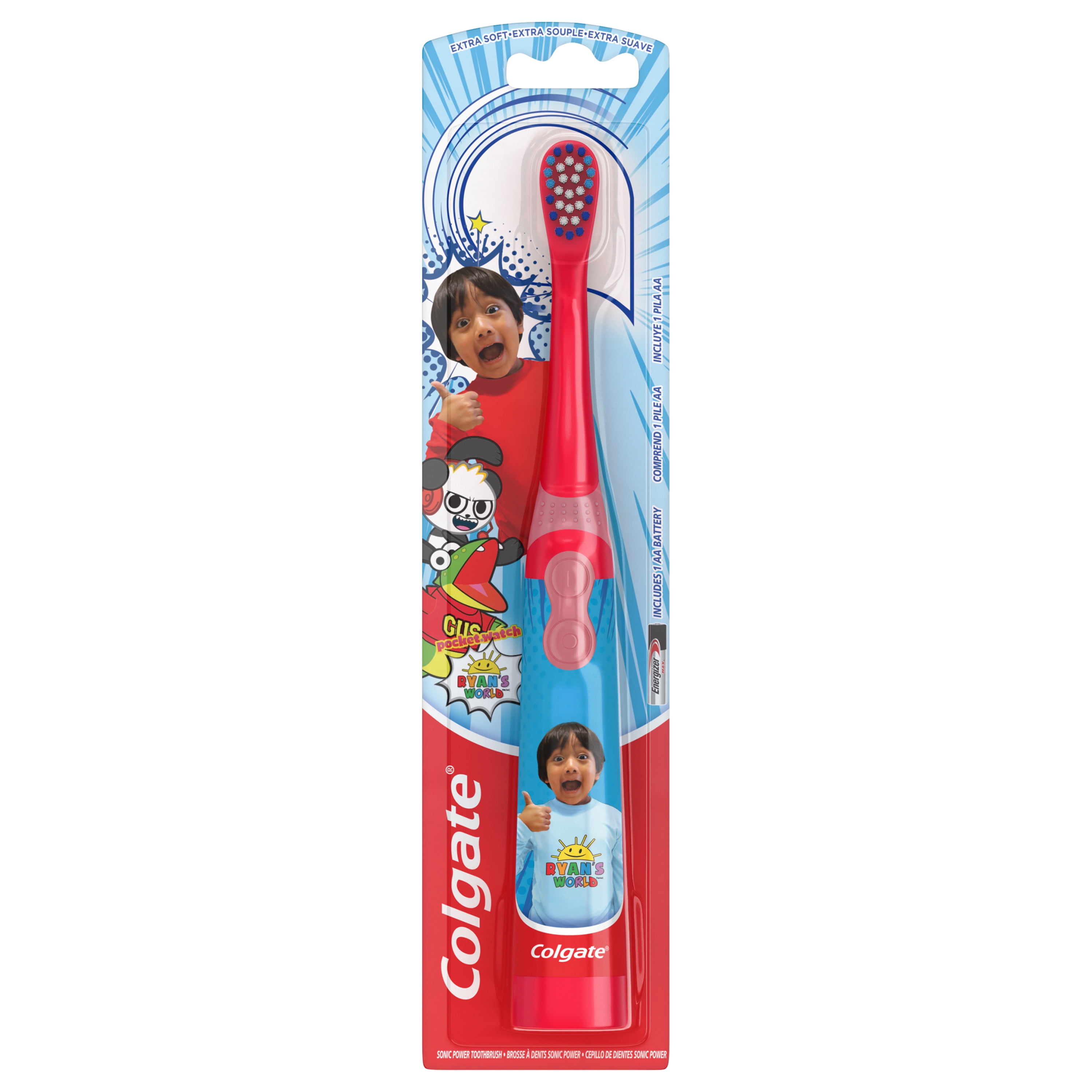 Colgate Kids Ryan's World Battery Electric Toothbrush - Walmart.com