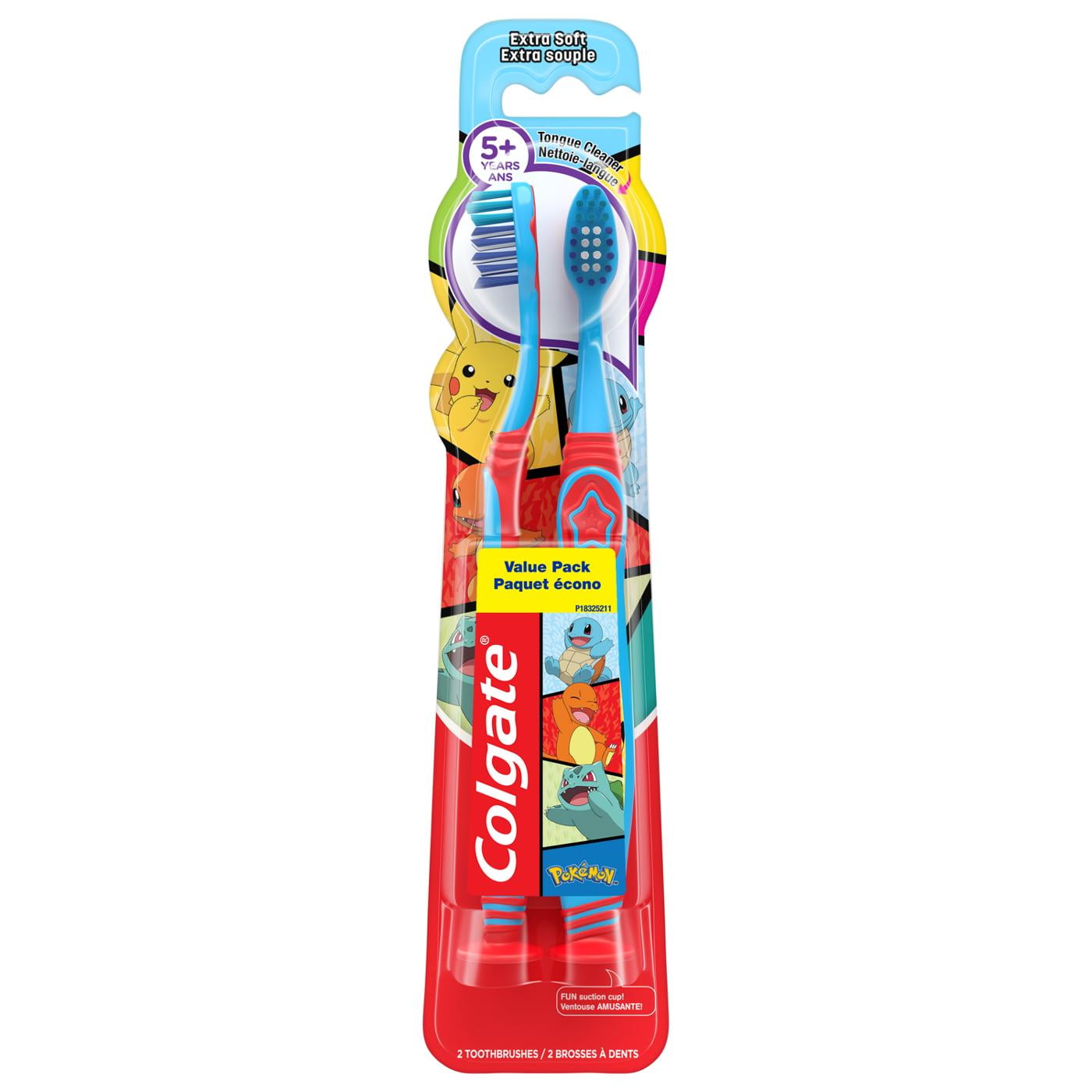 Colgate Kids Toothbrush Extra Soft Pokemon - 2 ct - Walmart.com