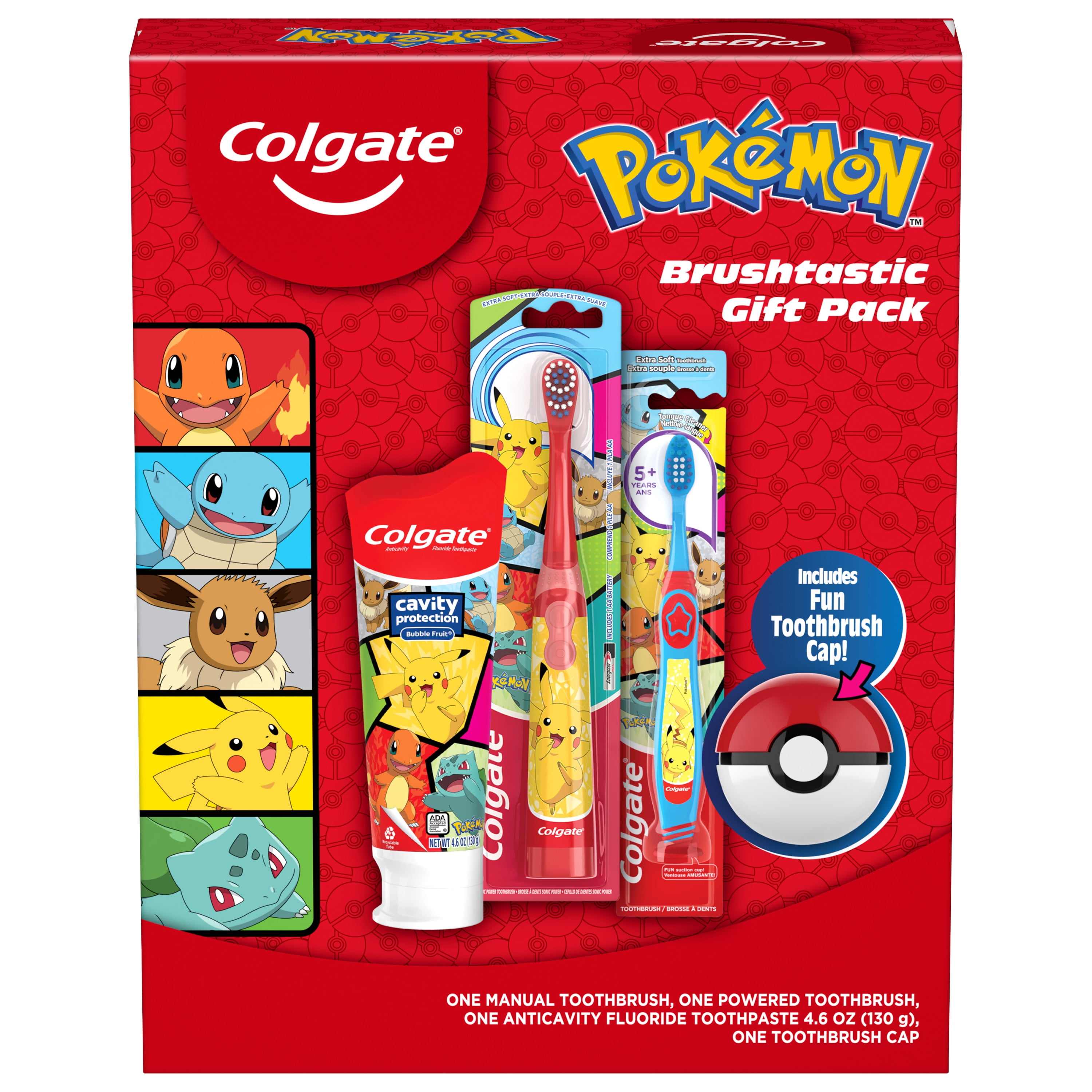 Oral Care BEQ Mixed, Pokemon Kids Toothbrush Gift Set, Includes Battery ...