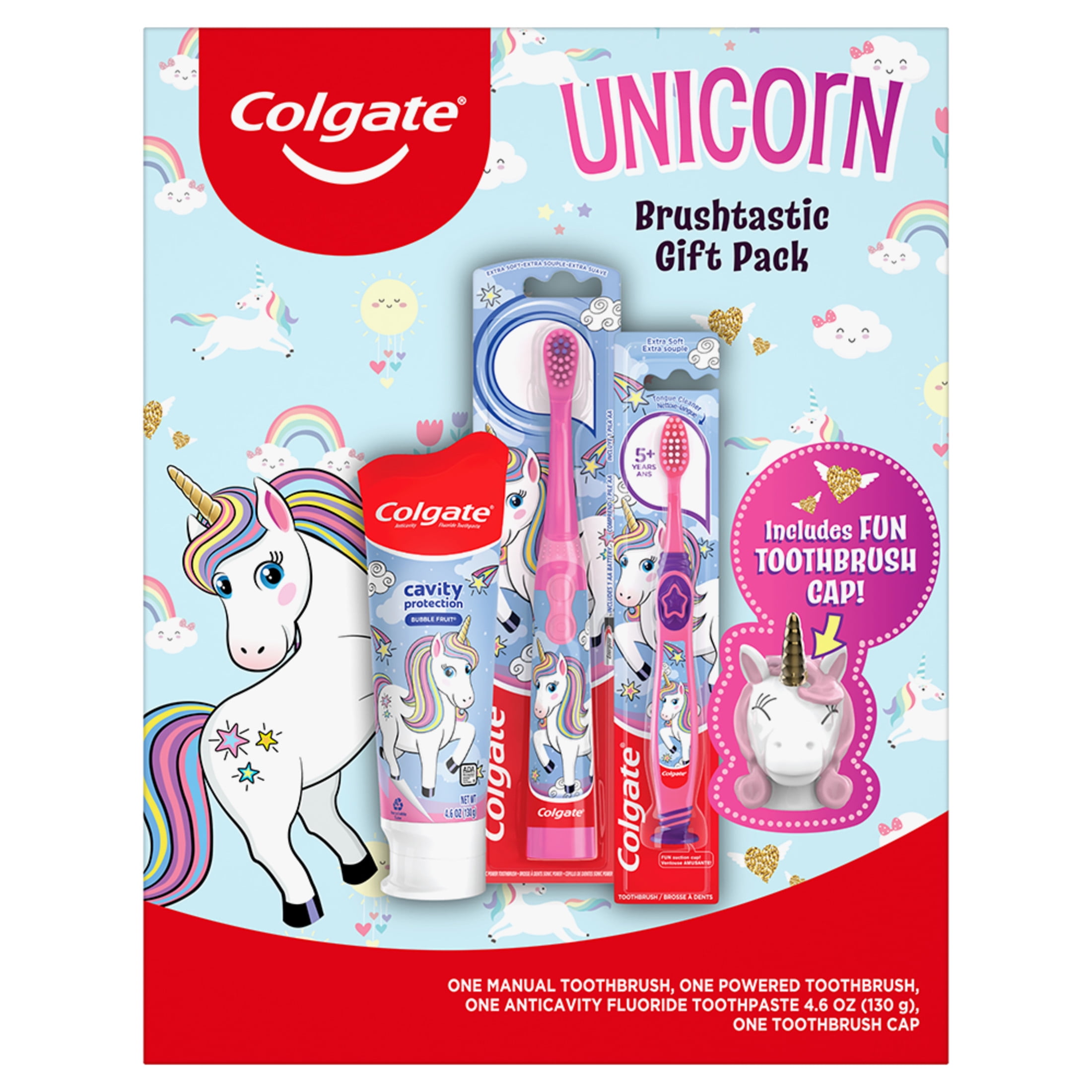 Colgate Kids Toothbrush Set with Toothpaste, Unicorn Gift Set, 1 Manual ...