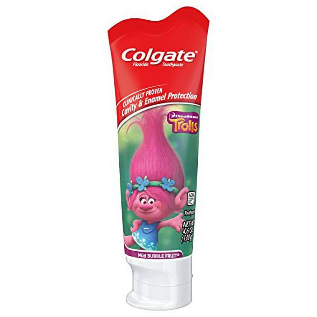 Colgate Kids Toothpaste Trolls Bubble Fruit Cavity Protection, 4.6 oz ...