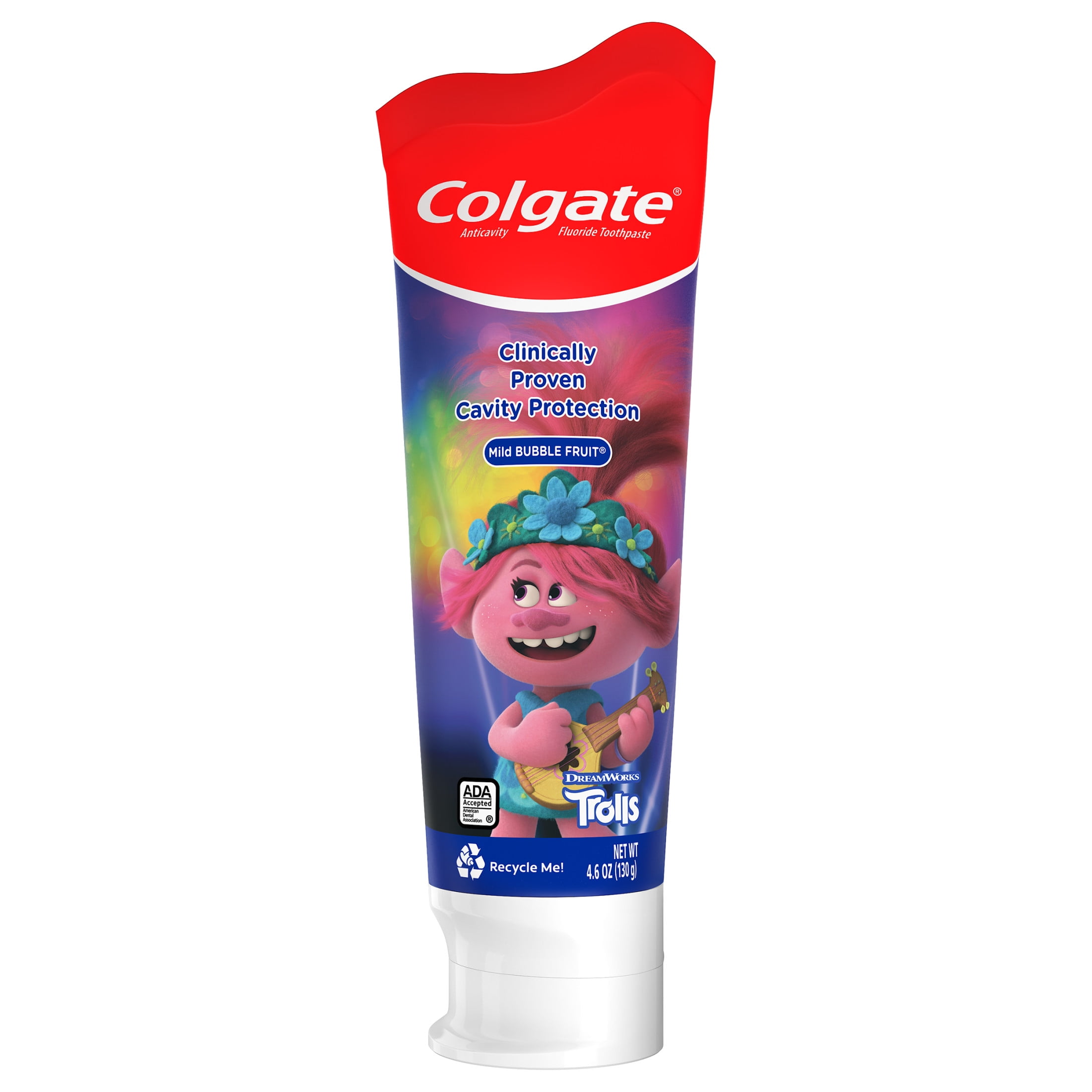 Colgate Kids Anticavity Fluoride Toothpaste, Trolls™, Bubble Fruit ...