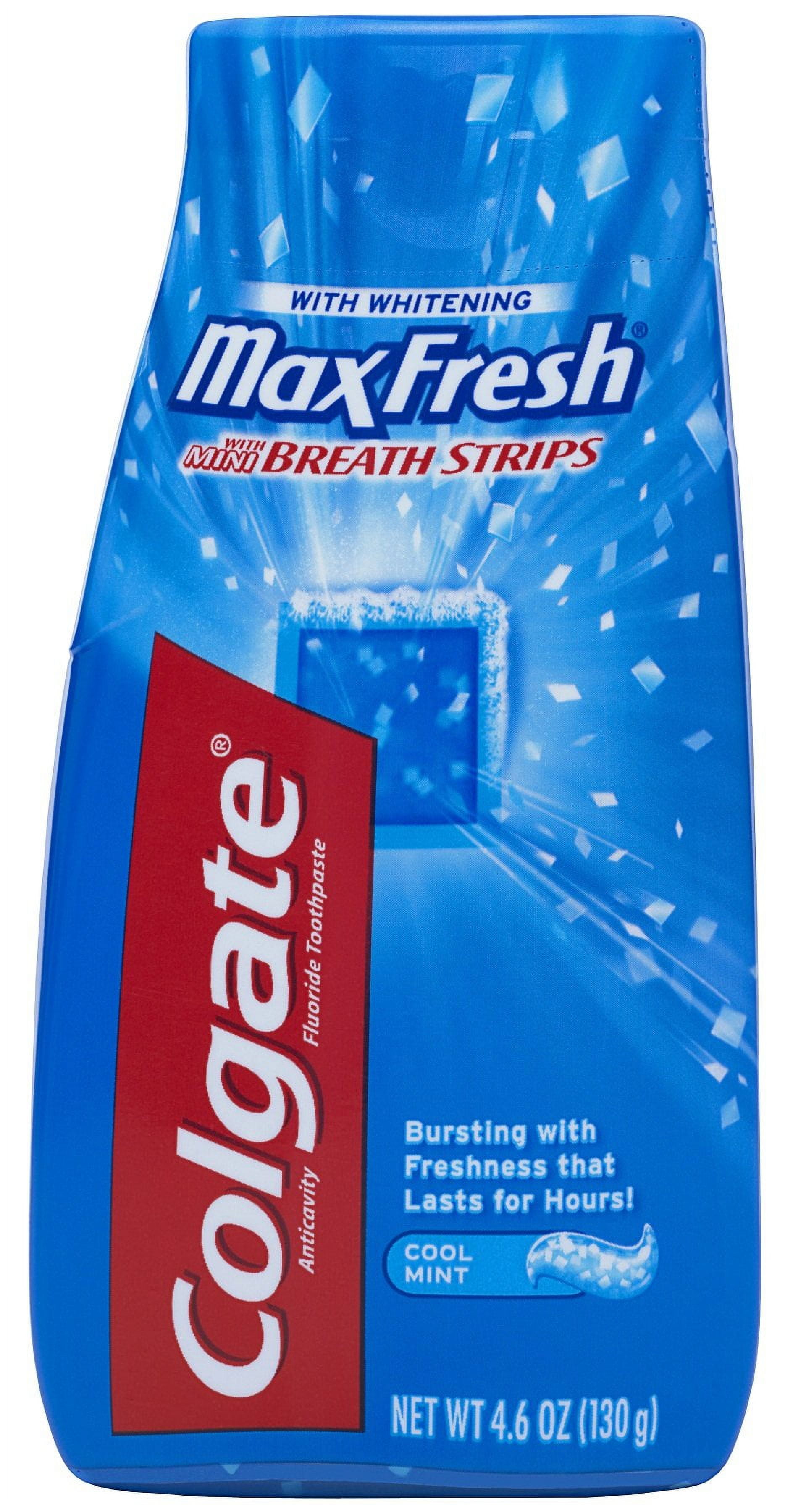 Colgate Max Fresh Liquid Toothpaste with Mini Breath Strips, Cool Mint ...