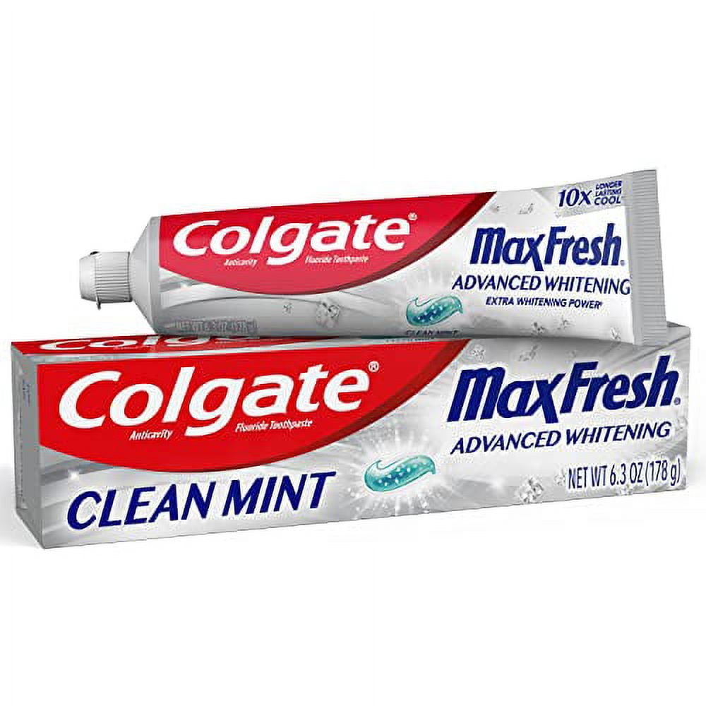 Colgate Max Fresh Toothpaste, Advanced Whitening Toothpaste with Mini ...