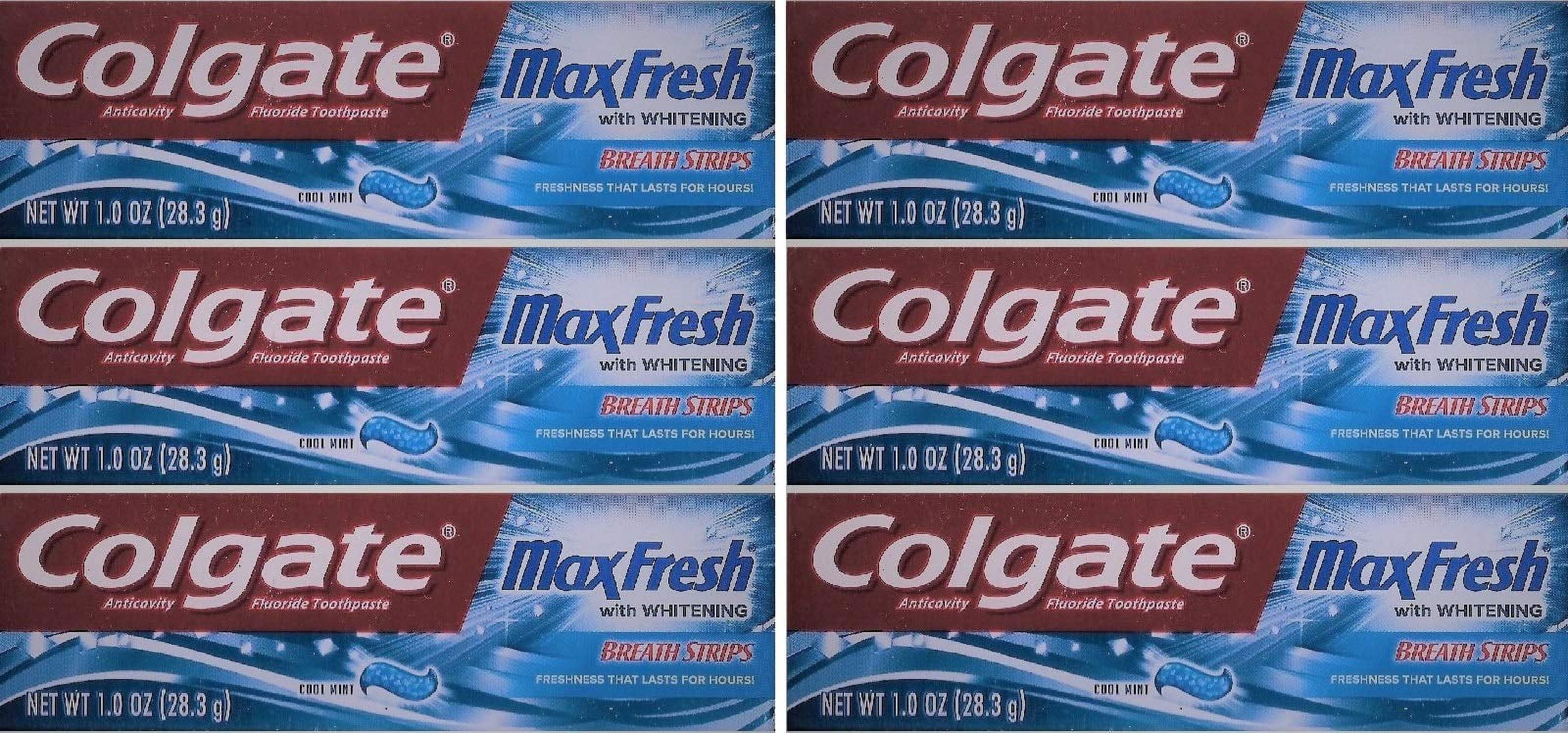 Colgate Max Fresh Toothpaste, Fluoride, With Mini Breath Strips ...