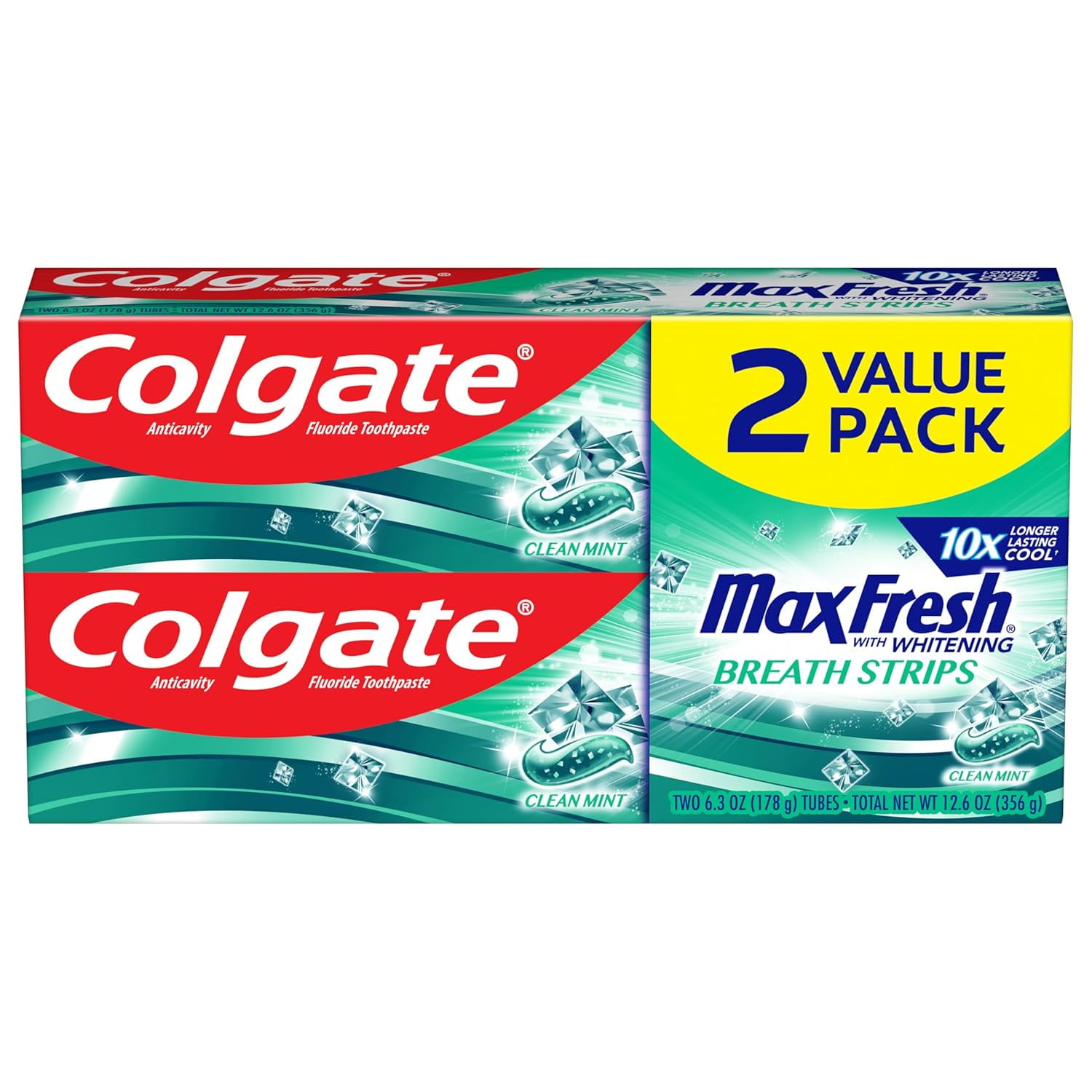 Colgate Max Fresh Toothpaste, Whitening Toothpaste with Mini Breath ...