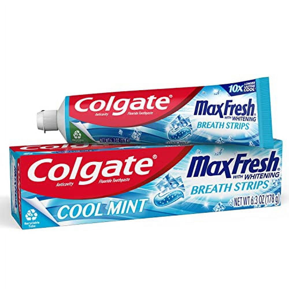 Colgate Max Fresh Toothpaste, Whitening Toothpaste with Mini Breath ...