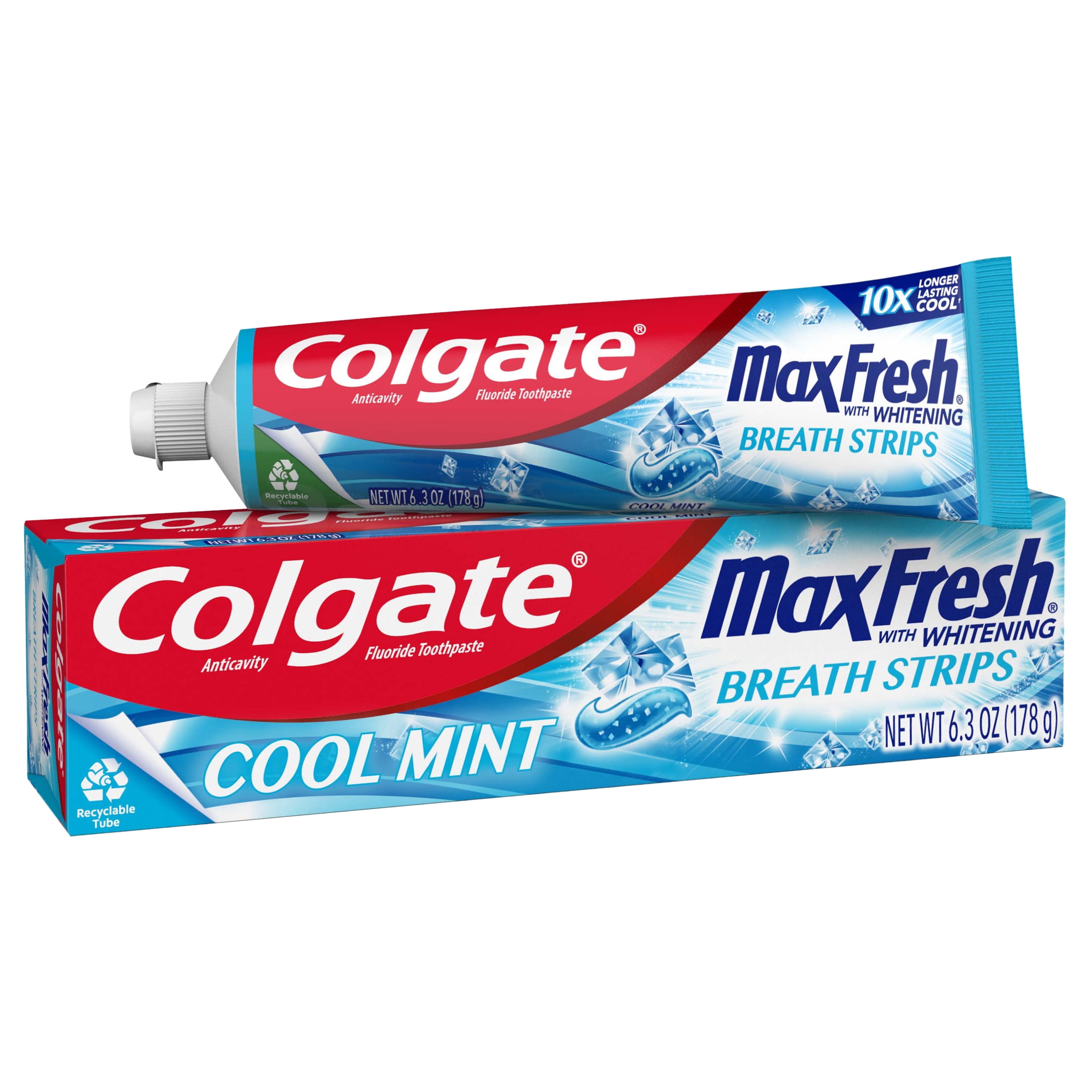 Colgate Max Fresh Toothpaste, Whitening Toothpaste with Mini Breath ...