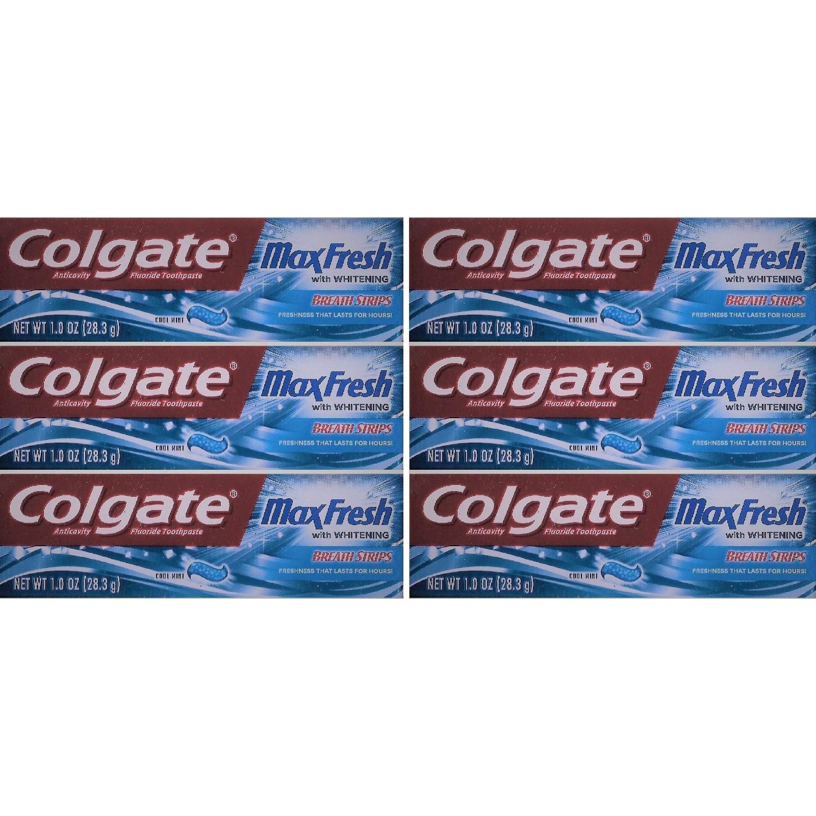 Colgate Max Fresh Whitening Toothpaste 1 Ounce Travel Size (Pack Of 6 ...