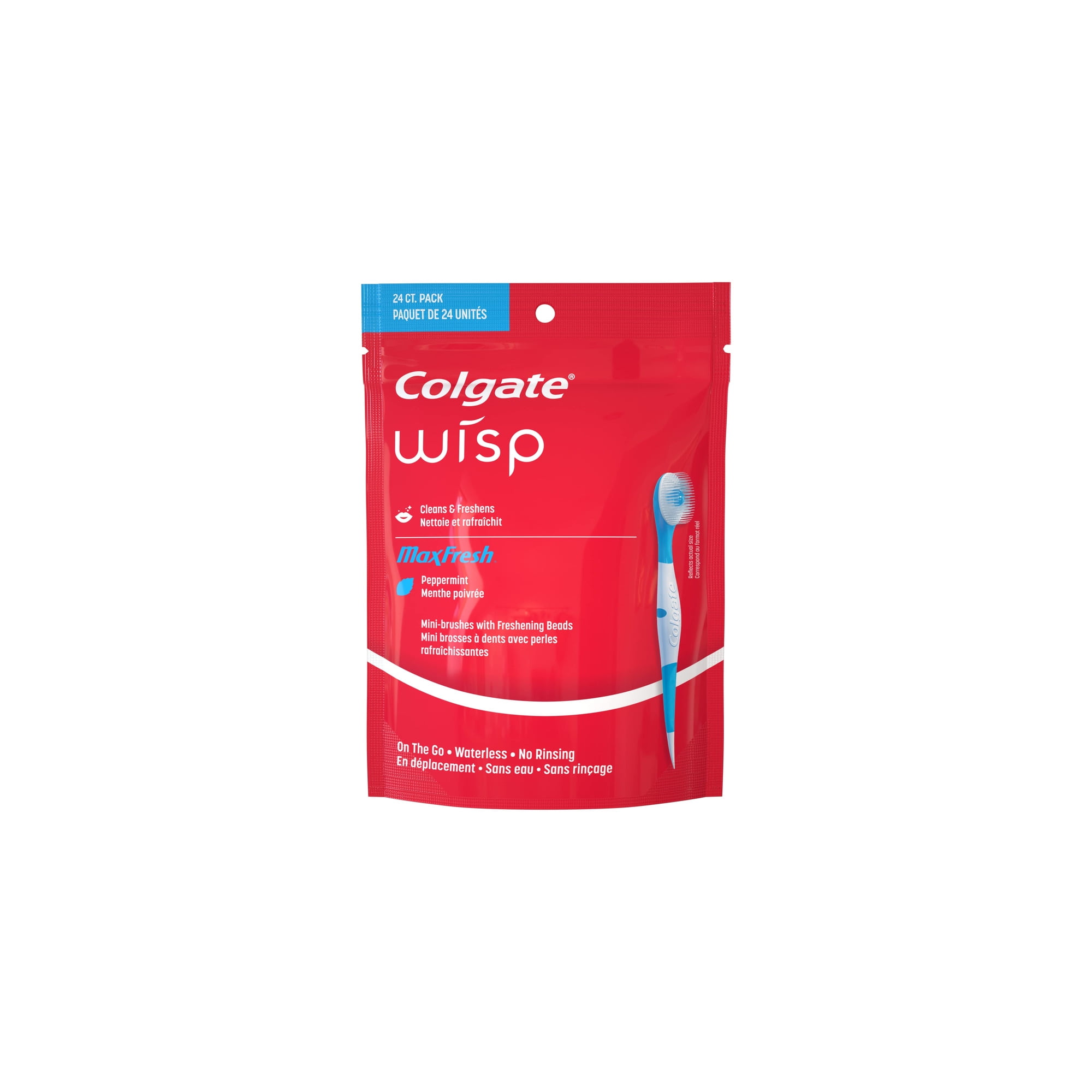 Colgate Max Fresh Wisp Disposable Mini Toothbrush Peppermint (Pack of ...
