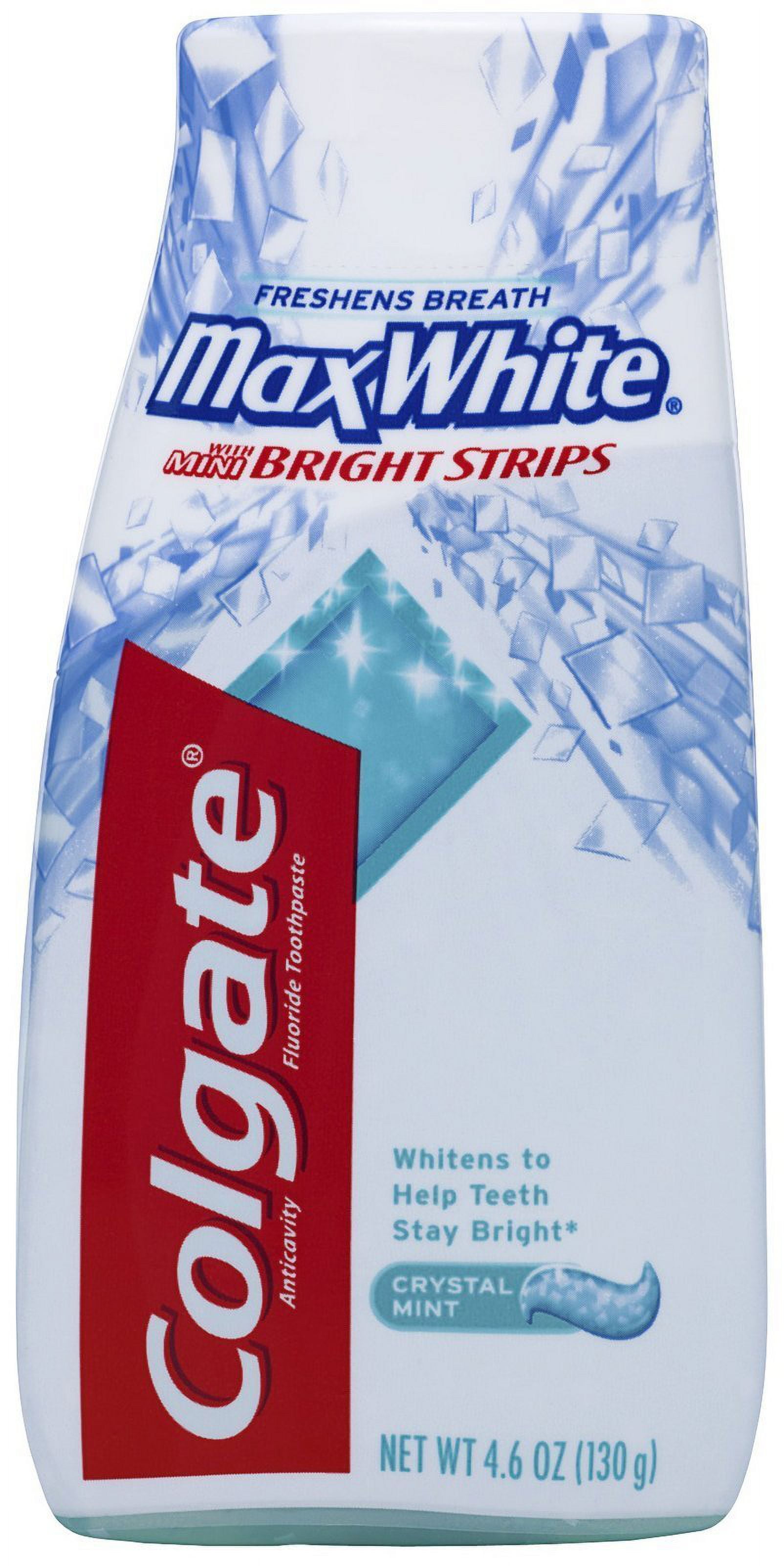 Colgate Max White Toothpaste With Mini Breath Strips - 4.6 Oz - Crystal ...