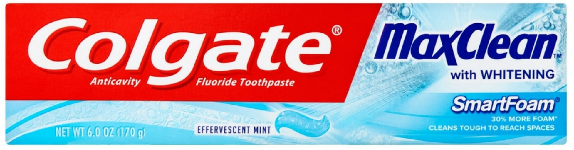 Colgate MaxClean SmartFoam with Whitening Toothpaste, Effervescent Mint ...
