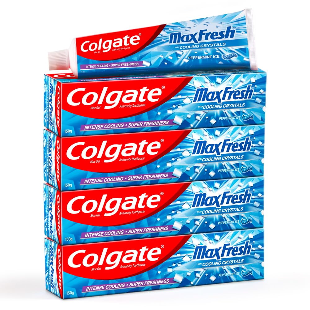 Colgate MaxFresh 600g (150g x 4, Pack of 4) Breath Freshener Toothpaste ...