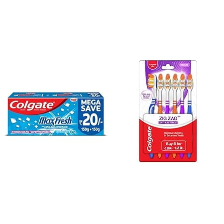 Colgate MaxFresh Toothpaste, Blue Gel Paste with Menthol for Super ...