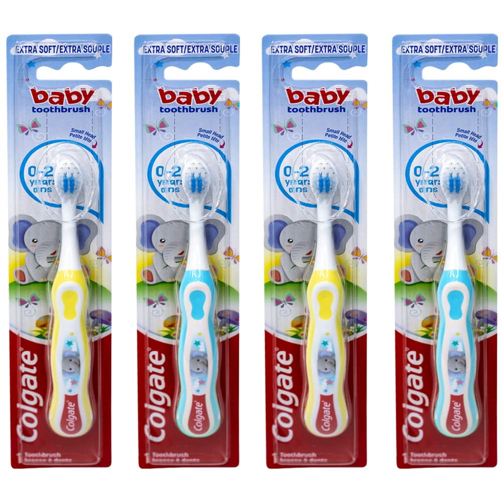 Colgate My First Baby Toothbrush, Extra Soft, (Colors Vary) - Pack of 4 ...