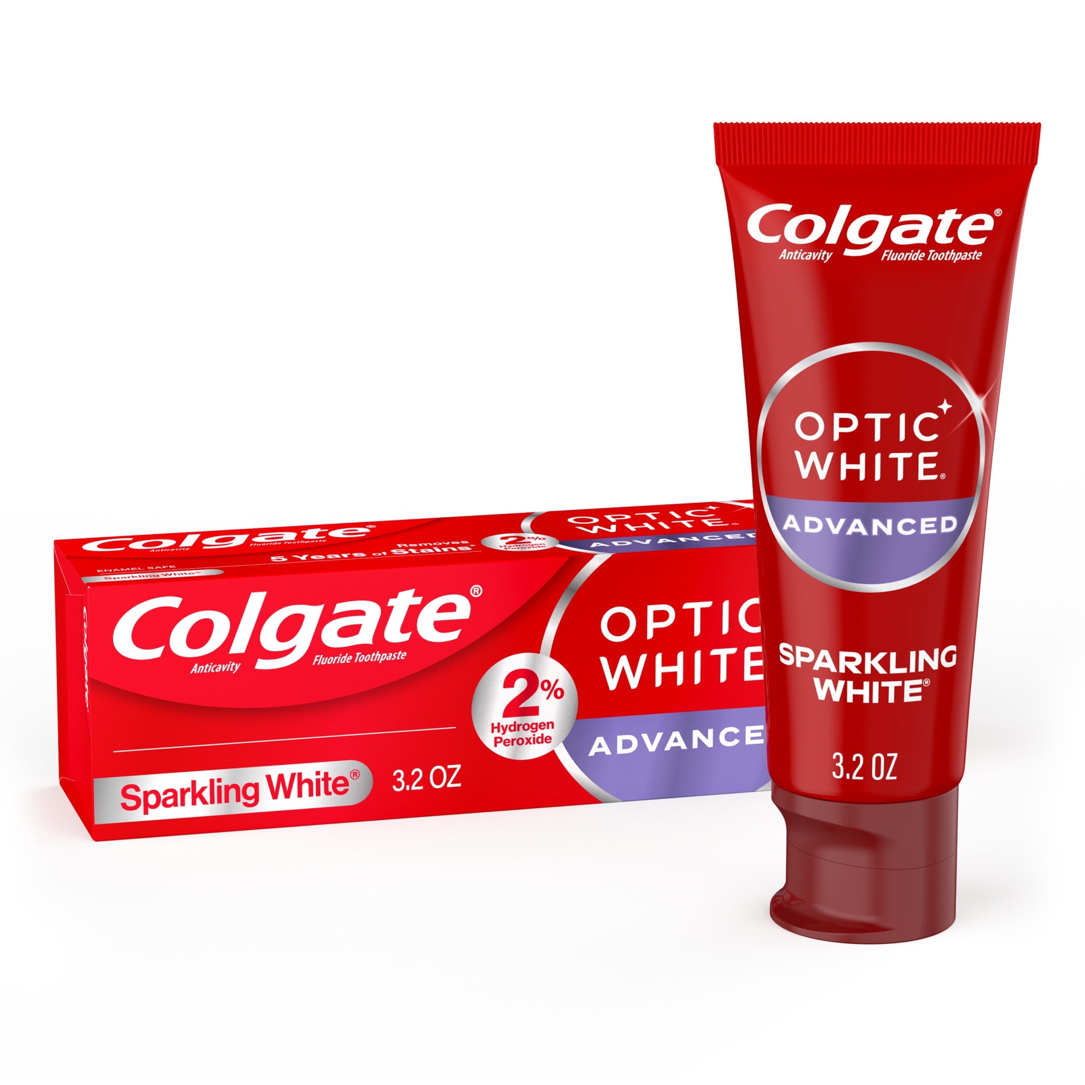 Colgate Whitening Toothpaste Sparkling White 3.2 oz with Hydrogen ...