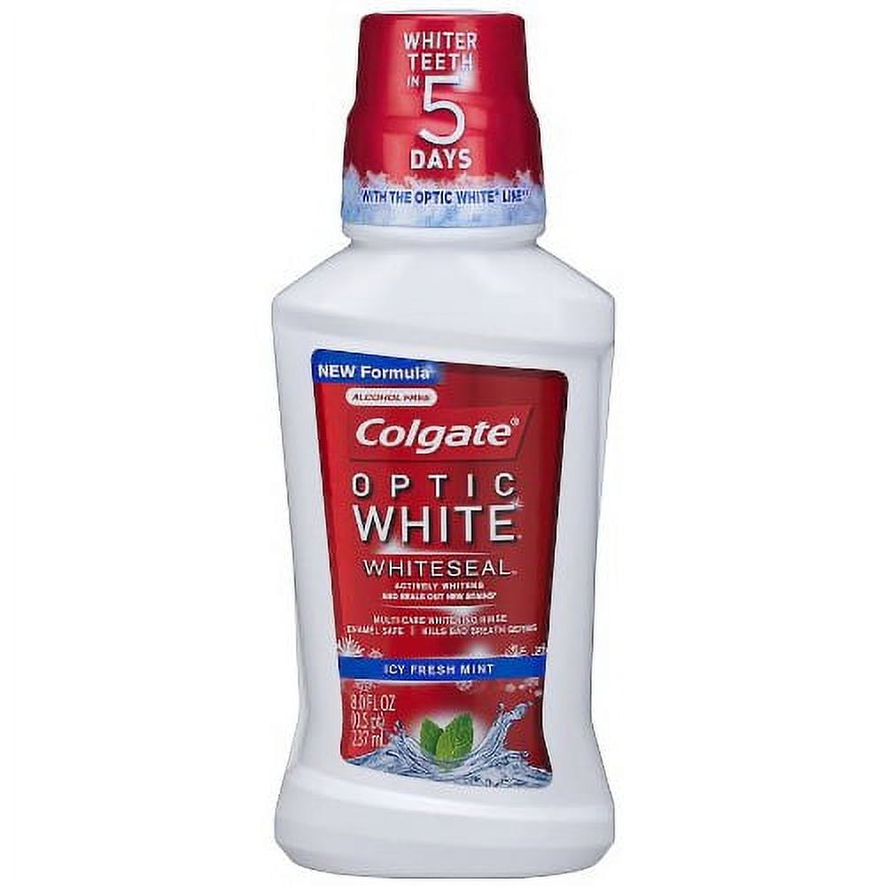 Colgate Optic White Alcohol Free Mouthwash, Fresh Mint - 8 Oz, 6 Pack ...