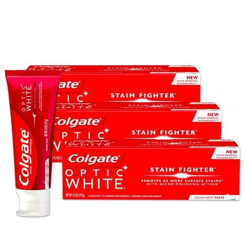 Colgate Optic White Non-Hp Stain Fighter Clean Mint Packaging May Vary ...