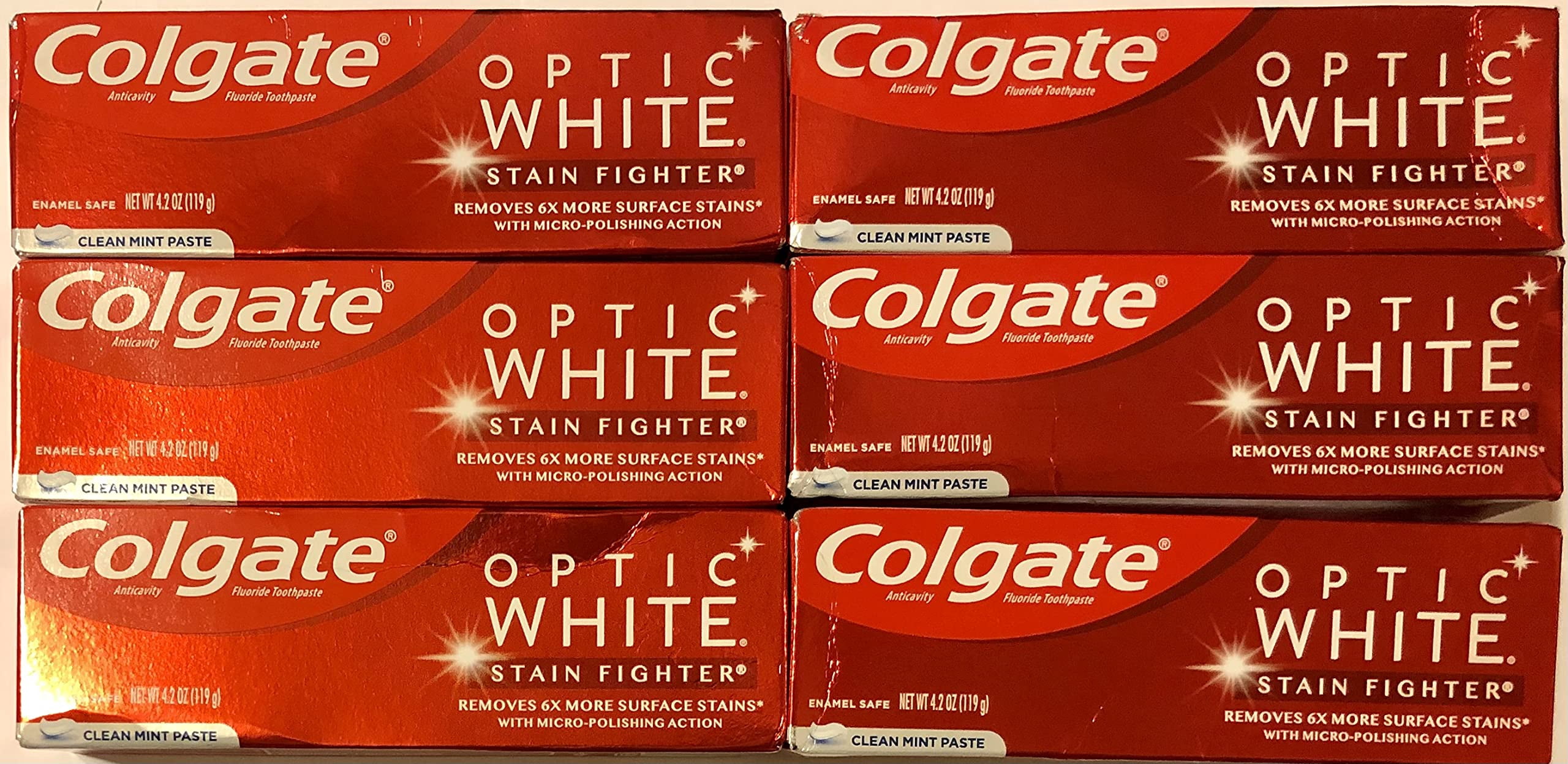 Colgate Optic White Non-Hp Stain Fighter Clean Mint Packaging May Vary ...