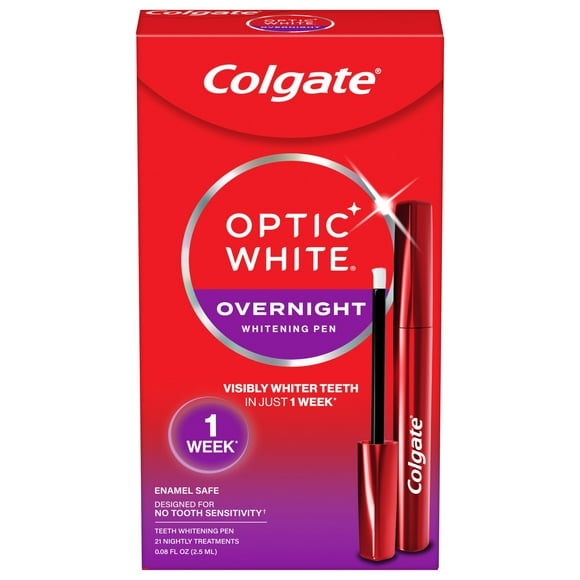 Colgate Optic White Overnight Teeth Whitening Pen, 21 Whitening ...