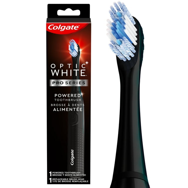 Colgate Optic White Pro Series Sonic Battery Powered Toothbrush, Black ...