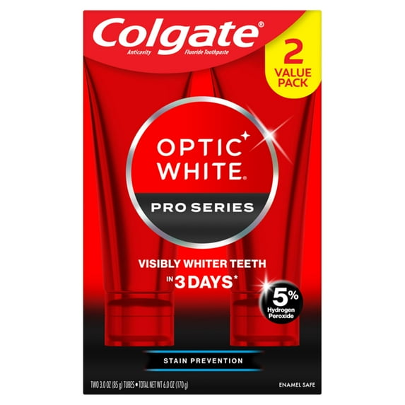 Colgate Optic White Pro Series Whitening Toothpaste With 5% Hydrogen ...
