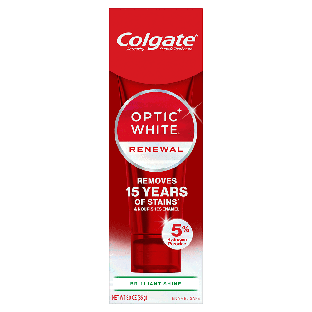 Colgate Optic White Renewal Teeth Whitening Mint Toothpaste, Brilliant ...