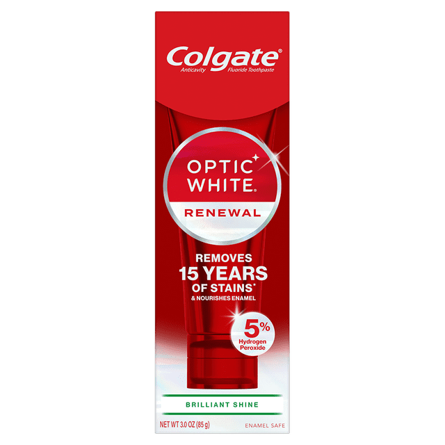 Colgate Optic White Renewal Teeth Whitening Mint Toothpaste, Brilliant ...
