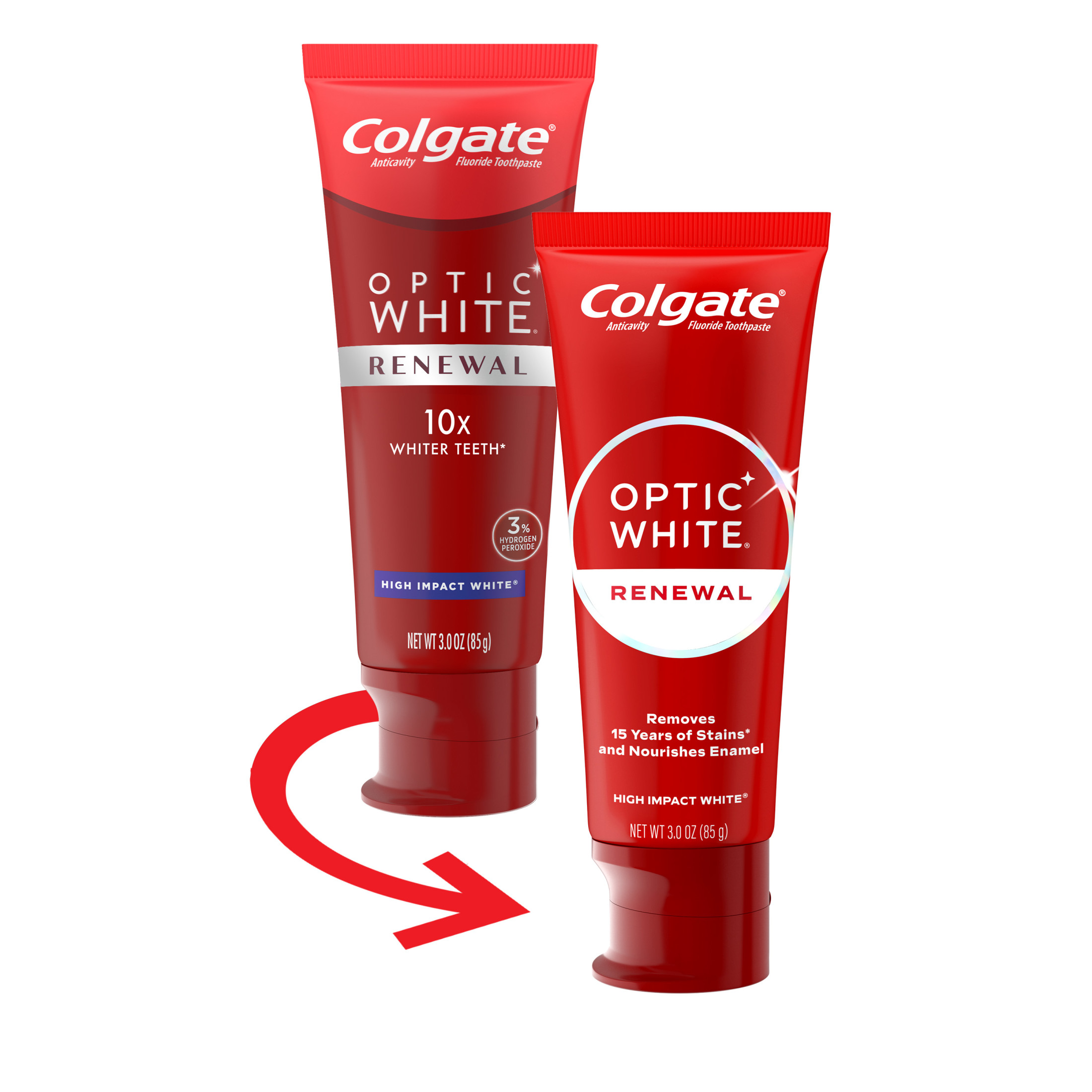 Colgate Optic White Renewal Teeth Whitening Toothpaste, Enamel Strength ...