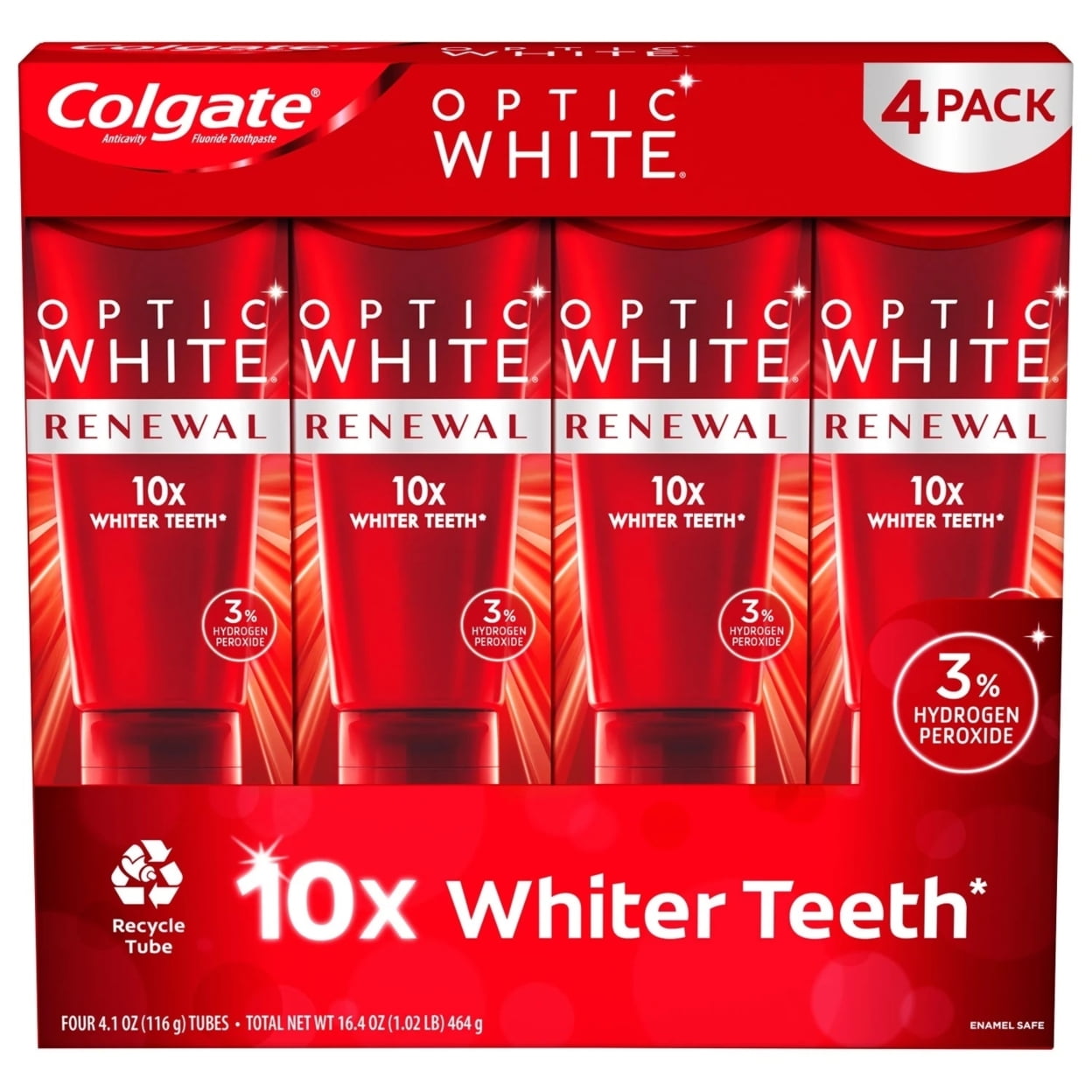 Colgate Whitening Toothpaste 4.1 Ounce Pack of 4 Deep Whitening ...
