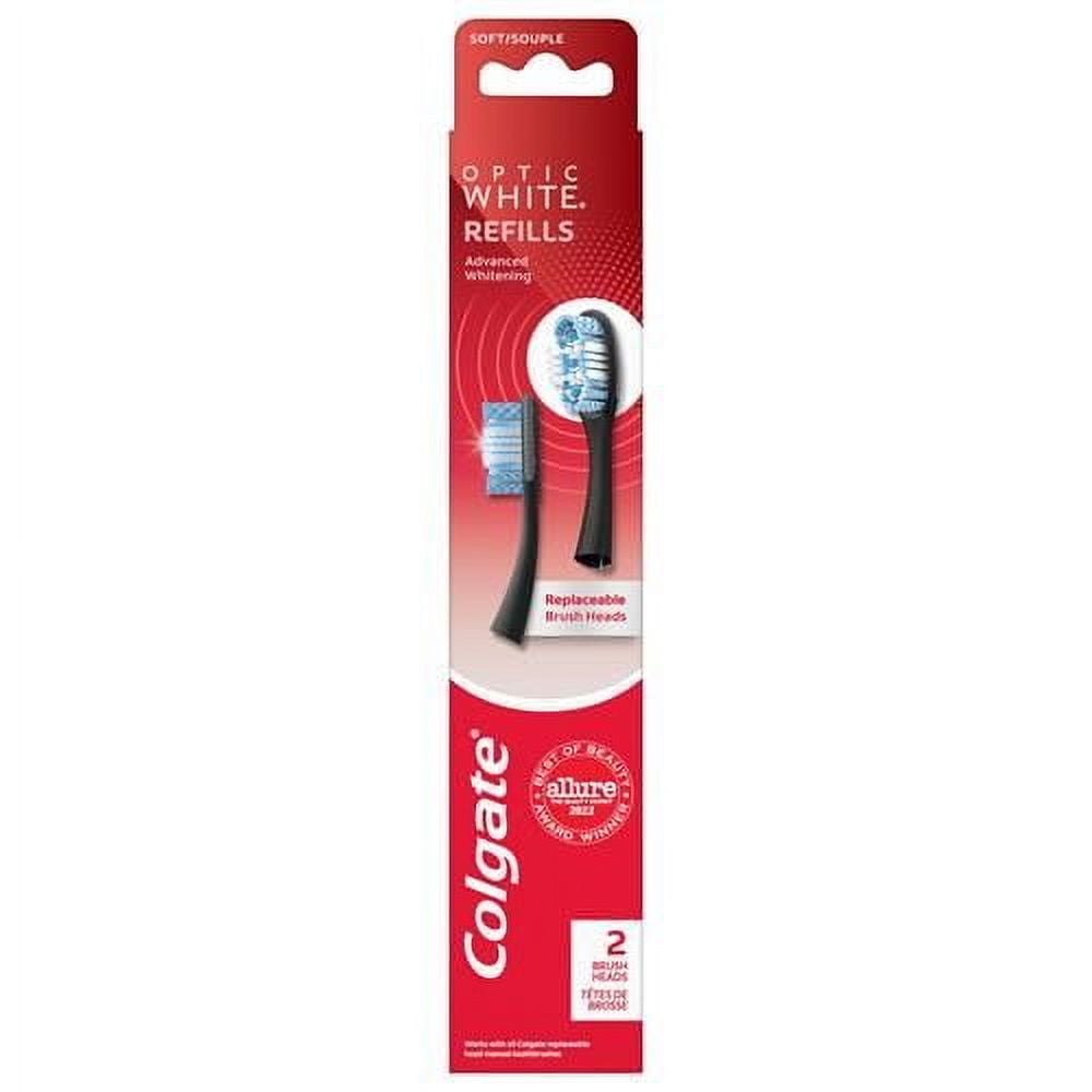 Colgate Optic White Replaceable Head Toothbrush Refill Heads, 2 Count ...