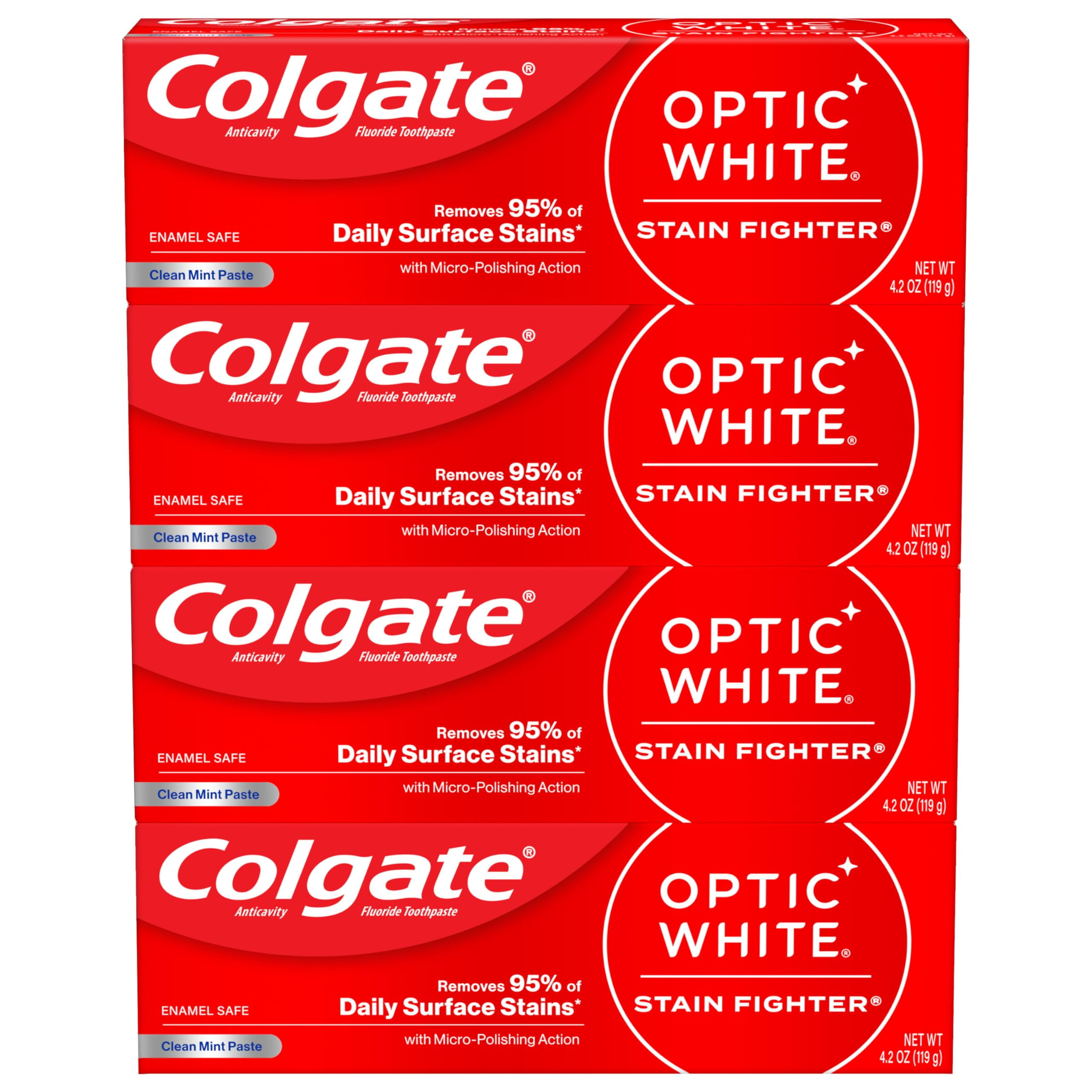 Colgate Optic White Stain Fighter Teeth Whitening Toothpaste ...