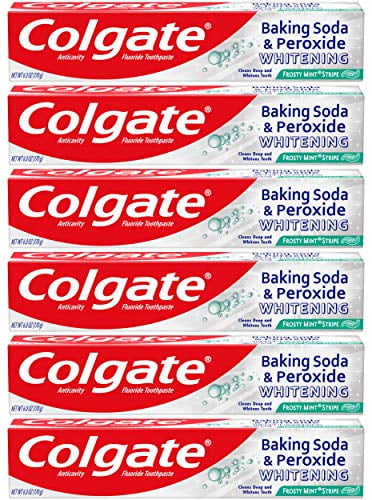 Colgate Peroxide & Baking Soda Toothpaste, Fresh Breath, Fluoride ...