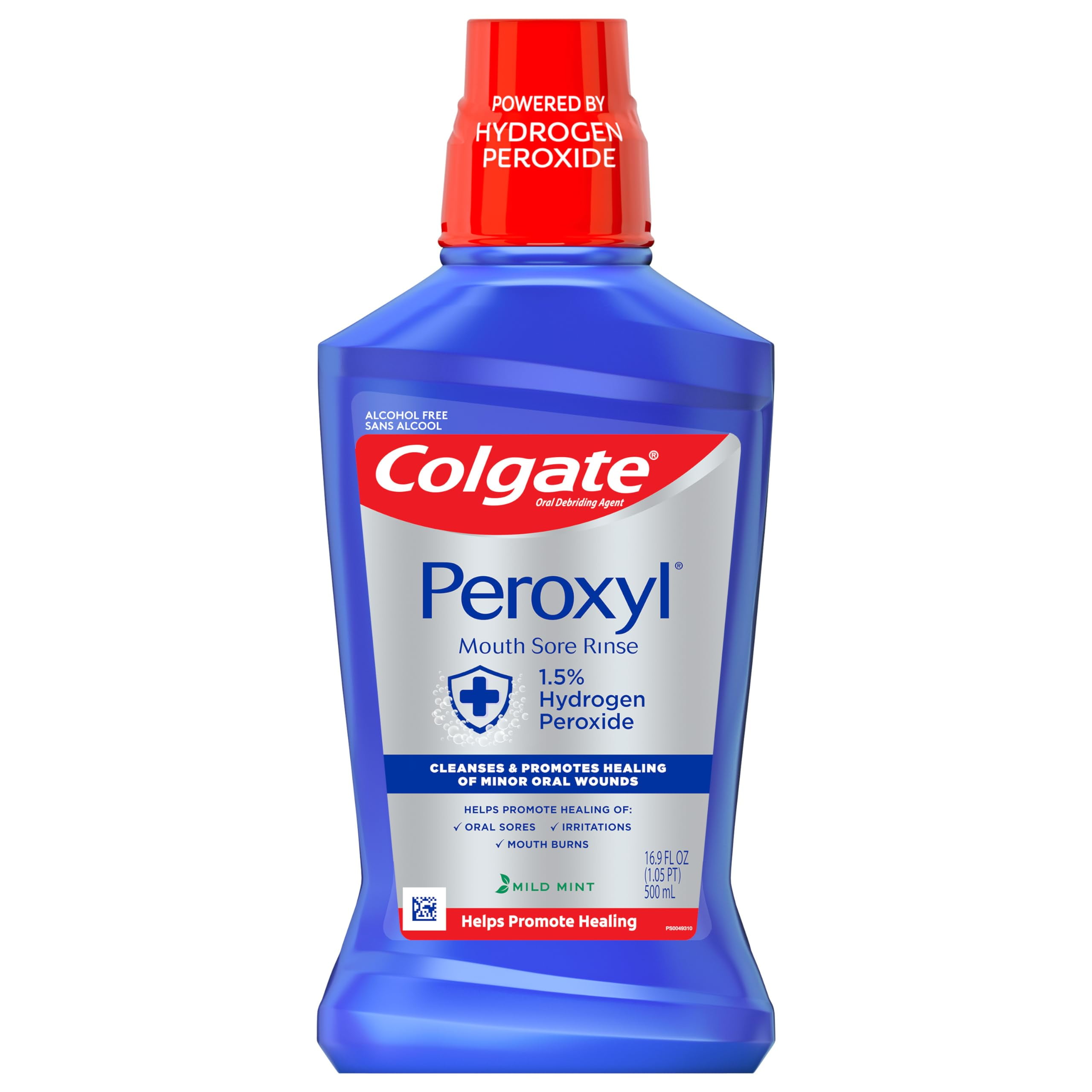 Colgate Peroxyl Antiseptic Mouthwash And Mouth Sore Rinse, 1.5% ...