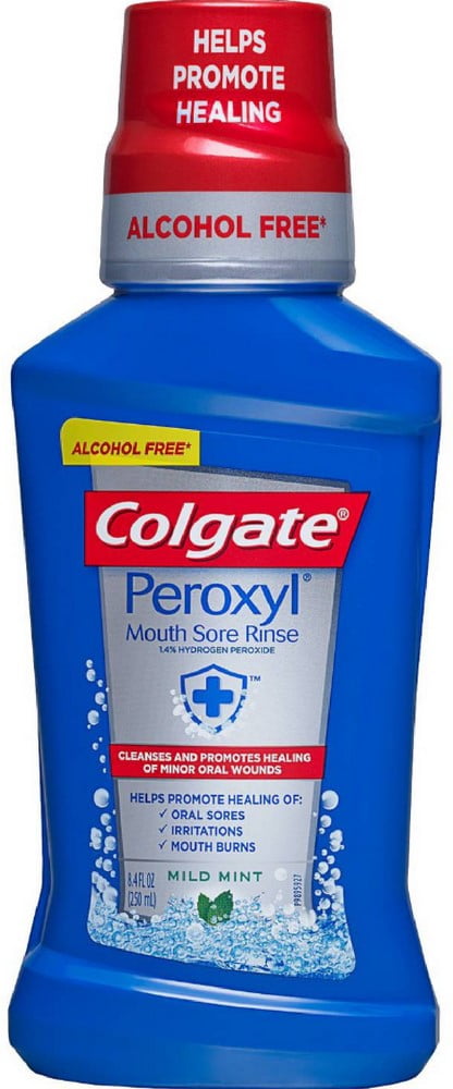 Colgate Peroxyl Antiseptic Oral Cleanser Mild Mint 8.4 oz (Pack of 2 ...